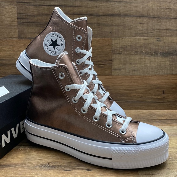 Converse | Shoes | Leather Platform Converse Ctas Hi Top | Poshmark